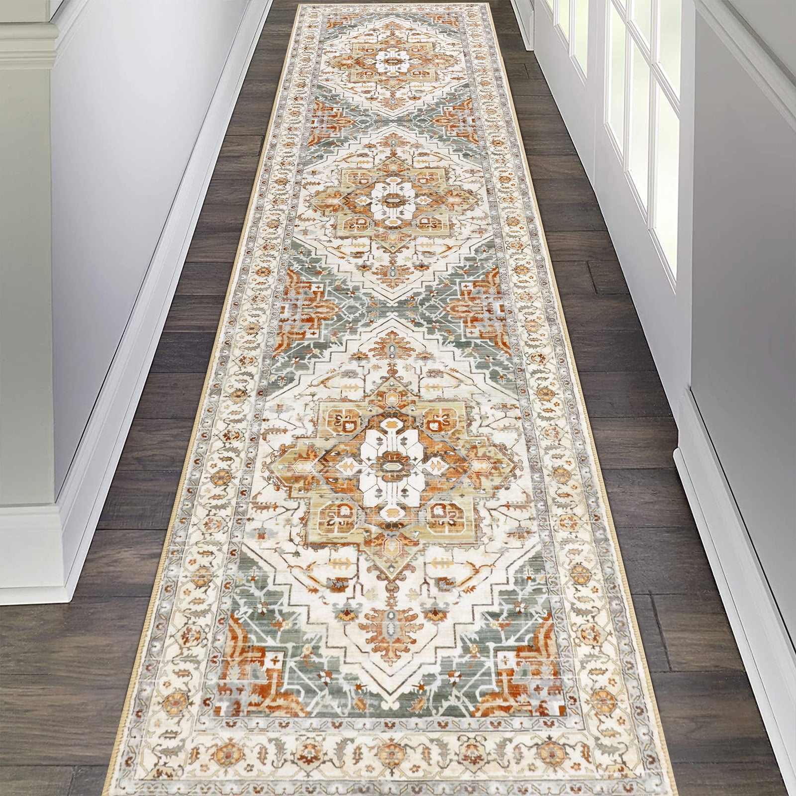 2 x 8 ft Washable Hallway Runner Rugs, Non-Slip Soft Kitchen Rug Runner ...