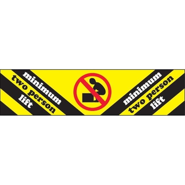 2 x 8 in. - Minimum Two Person Lift Labels, Multiple - Roll of 500 ...