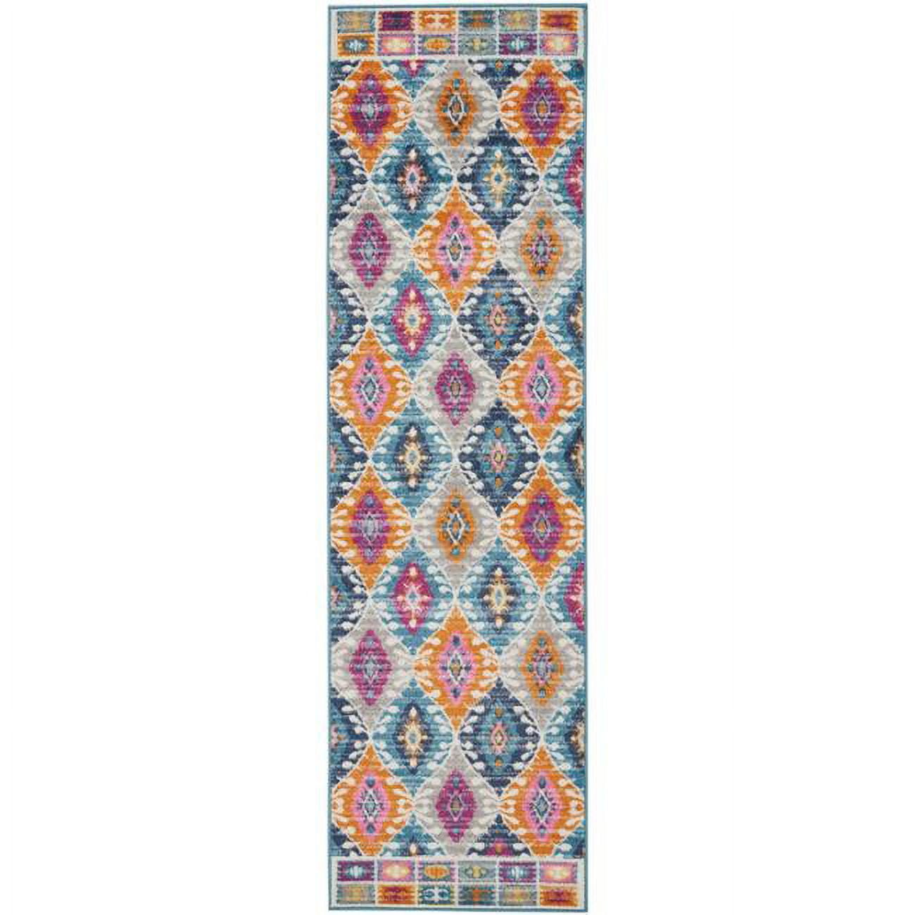 2 x 8 in. Ogee Pattern Runner Rug, Multi Color - Walmart.com