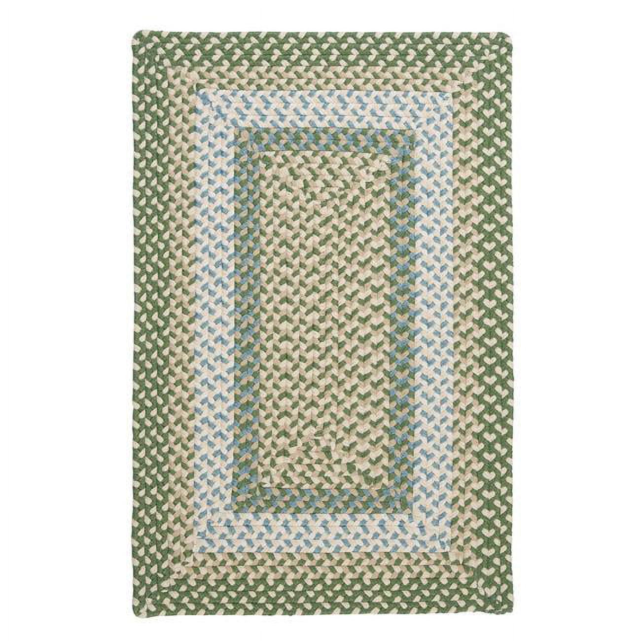 2 x 9 ft. Montego Rectangle Braided-Texture Rug, Lily Pad Green ...