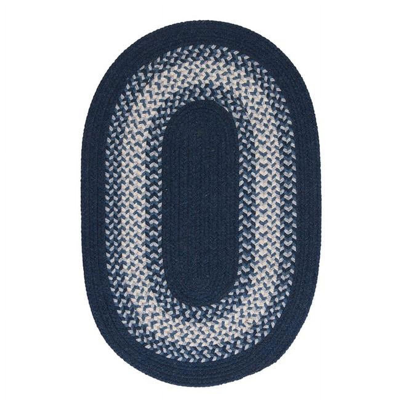 2 x 9 ft. North Ridge Wool-Blend Braided Rug, Navy - Walmart.com
