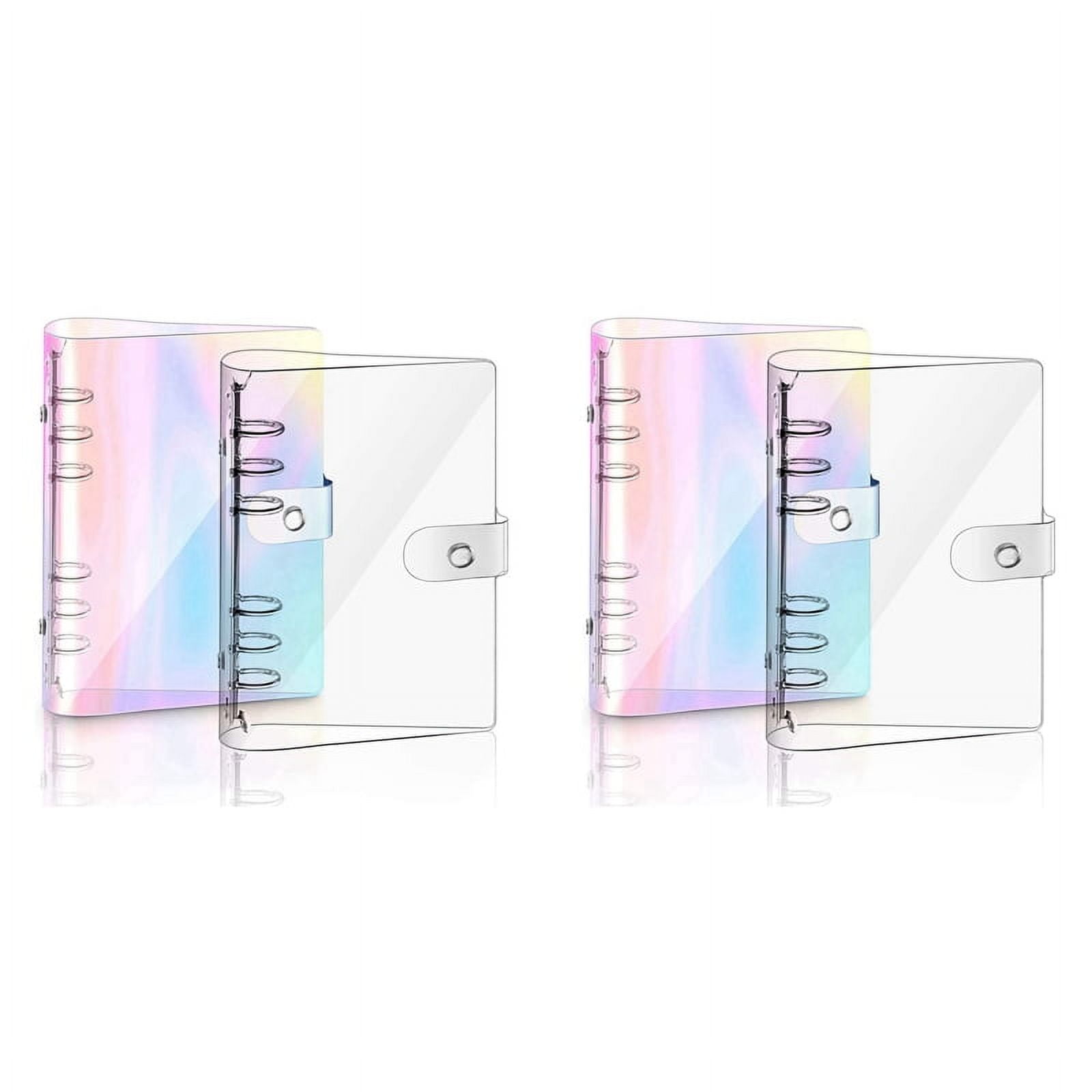 2 x A5 clear notebook cover 2 x A5 rainbow notebook cover-As Shown ...