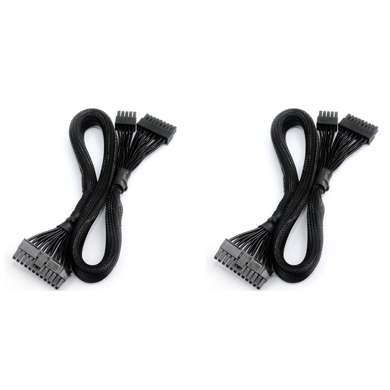 2 x ATX 24-Pin to 18-Pin + 10-Pin Extension Modular Power Supply Cable ...
