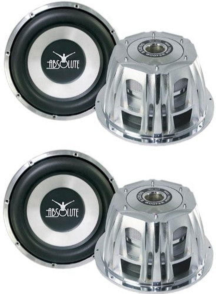 2 x Absolute Strike Series ST-1500 2000W 10" Dual 4-Ohm Car Subwoofer - Walmart.com