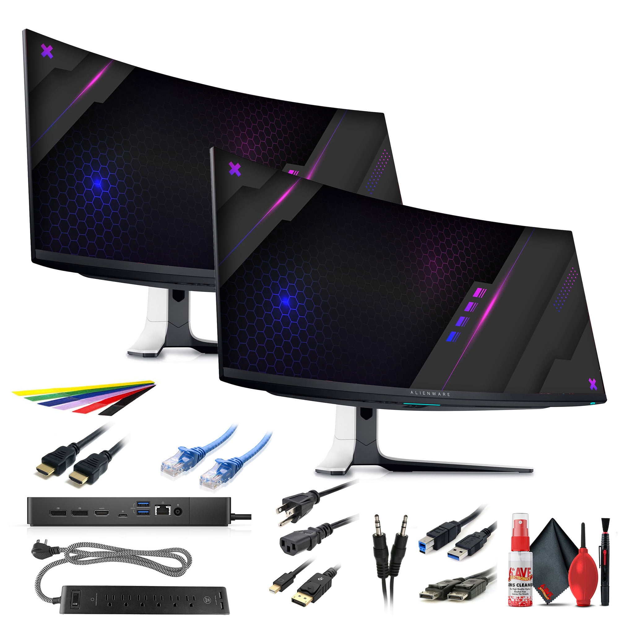2 x Alienware AW3821DW 38" 1440p 144Hz Curved Gaming Monitor (AW3821DW ...