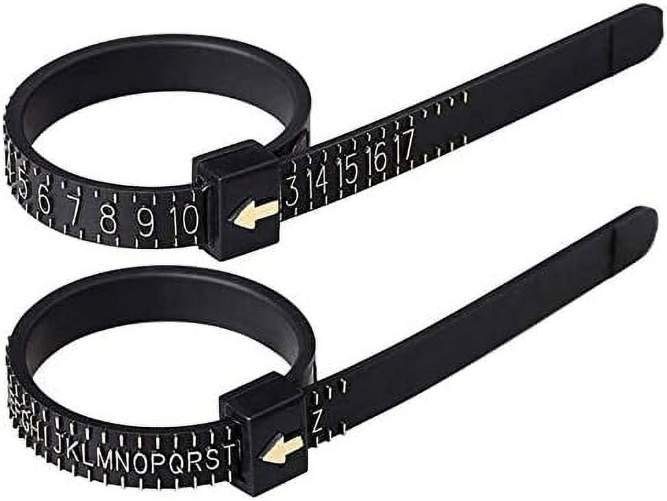 2 x American English Ring Size Table Costume, Finger Measuring Band ...