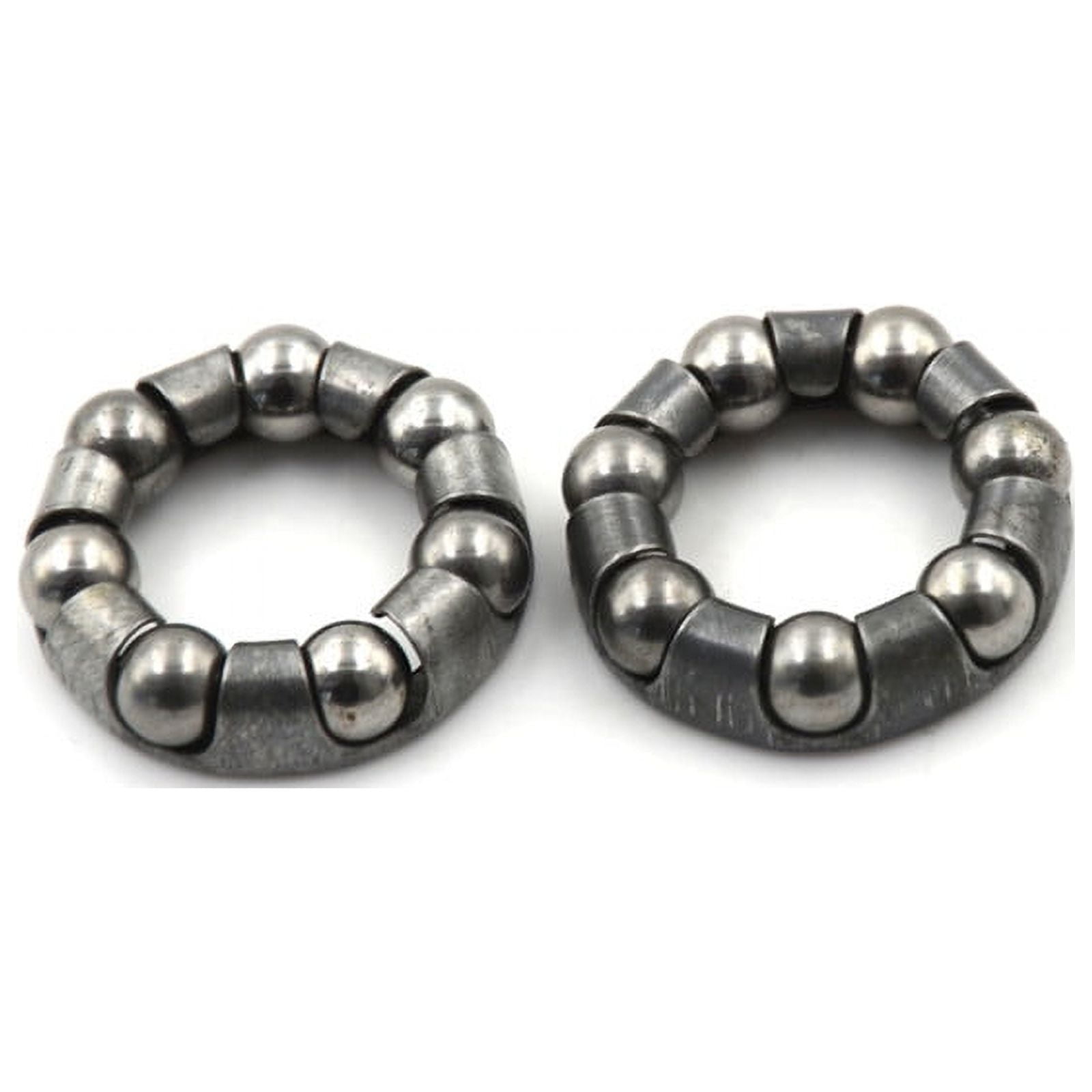 2 x Bicycle Rear Wheel Axle 1/4 Inch x 7 Ball Bearing Cages Pair Bike ...