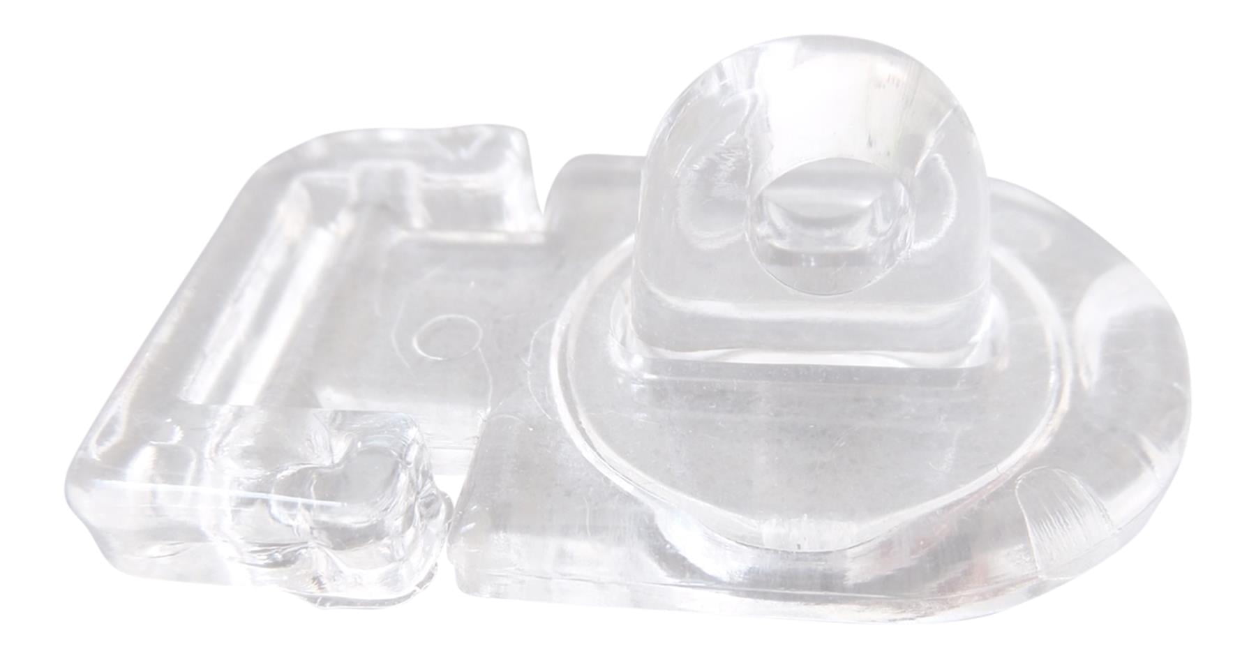 2 x Black Acrylic Hasps & Staple 60mm x 27mm x 18mm, Hinged Hasp ...