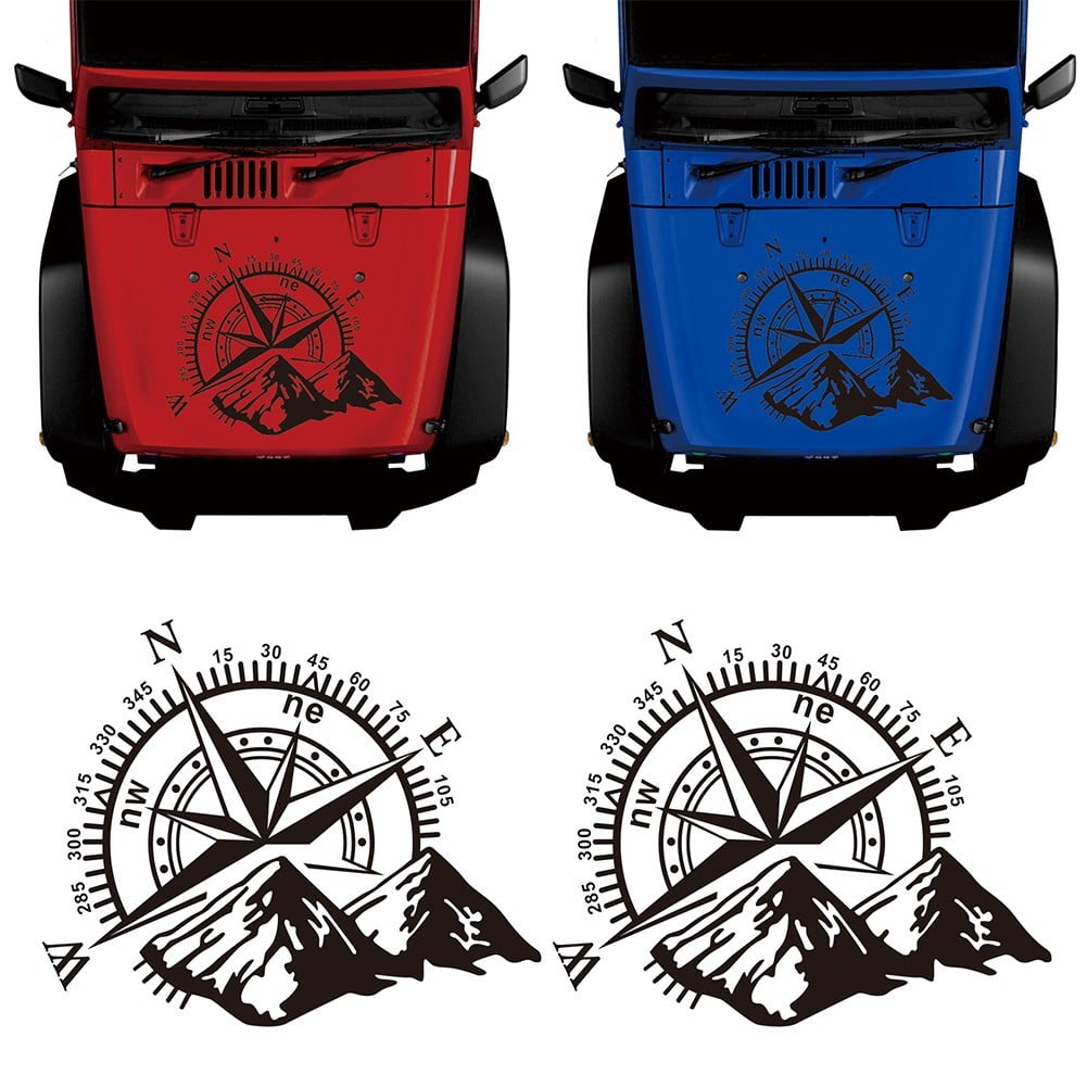 2 x Body Sticker Decal Large Compass Navigation For Camper Van ...