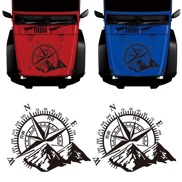 2 X Body Sticker Decal Large for Compass Navigation for Camper Van ...