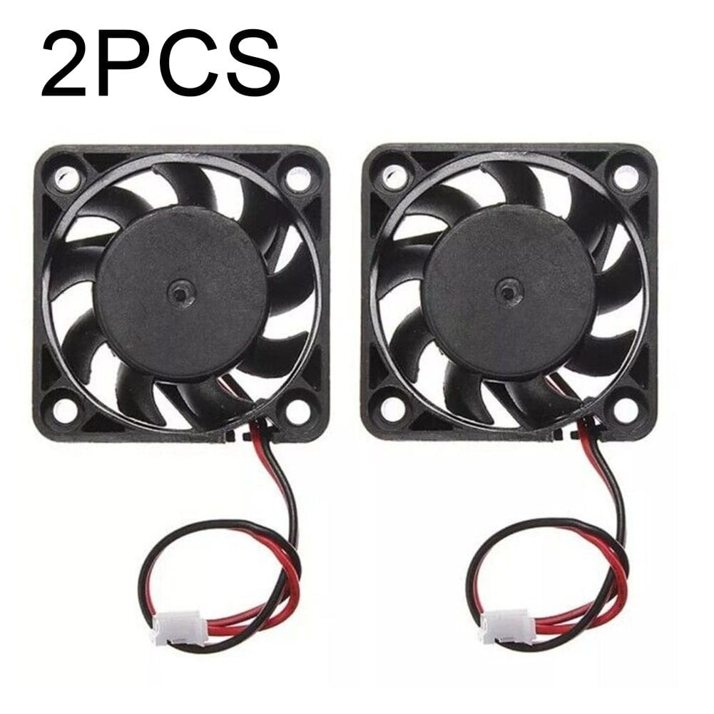 2 x Brushless DC 12v Cooling Fans 40x40x10mm 2 pin Computer For 3D ...