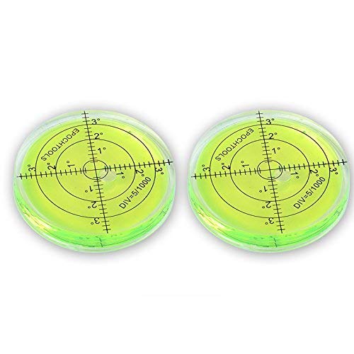 2 x Bubble Spirit Level, 66x10mm Circular Bullseye Level Spirit level Round Bubble Level ...