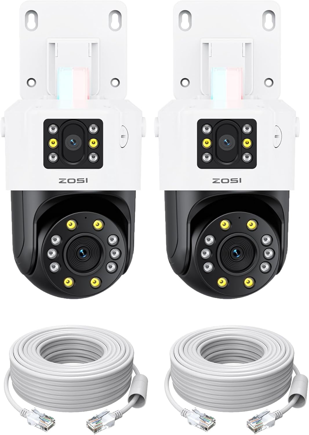 2 x C298 Pro 4K 8MP Dual-Lens(2x4MP) Add-on Security PoE IP Camera ...
