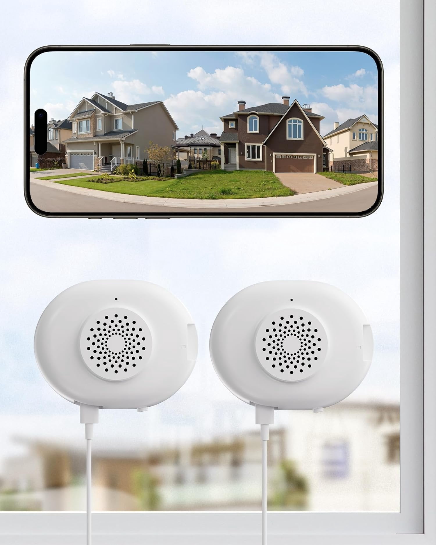 2 x C680 Window Camera with Full Color Night Vision, 3MP Indoor Plug-in ...