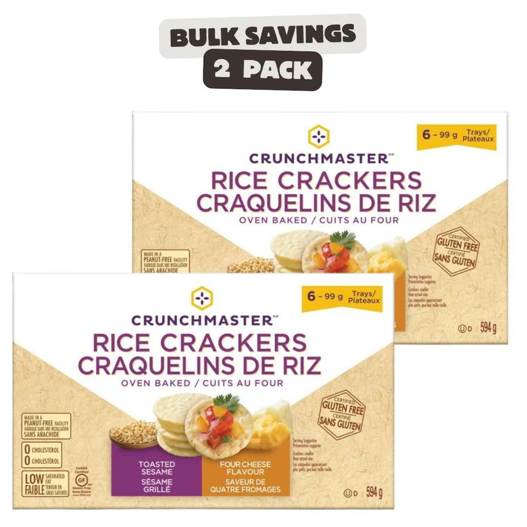 2 x Crunchmaster Artisan Four Cheese Flavour Rice Crackers - Walmart.com