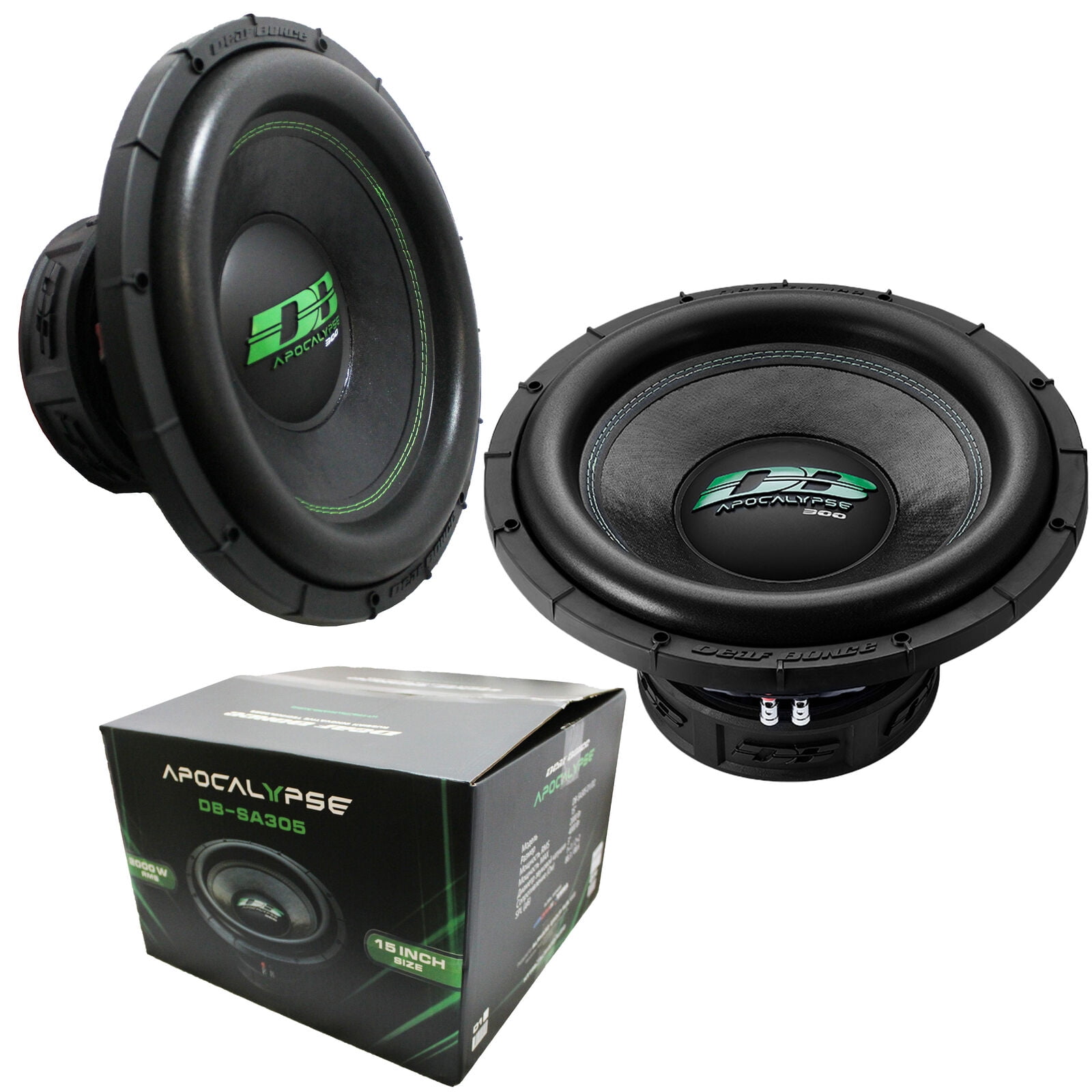 Deaf Bonce Apocalypse DB-SA305 D2 15" 8000W Dual 2 Ohm Sub Bass Car ...