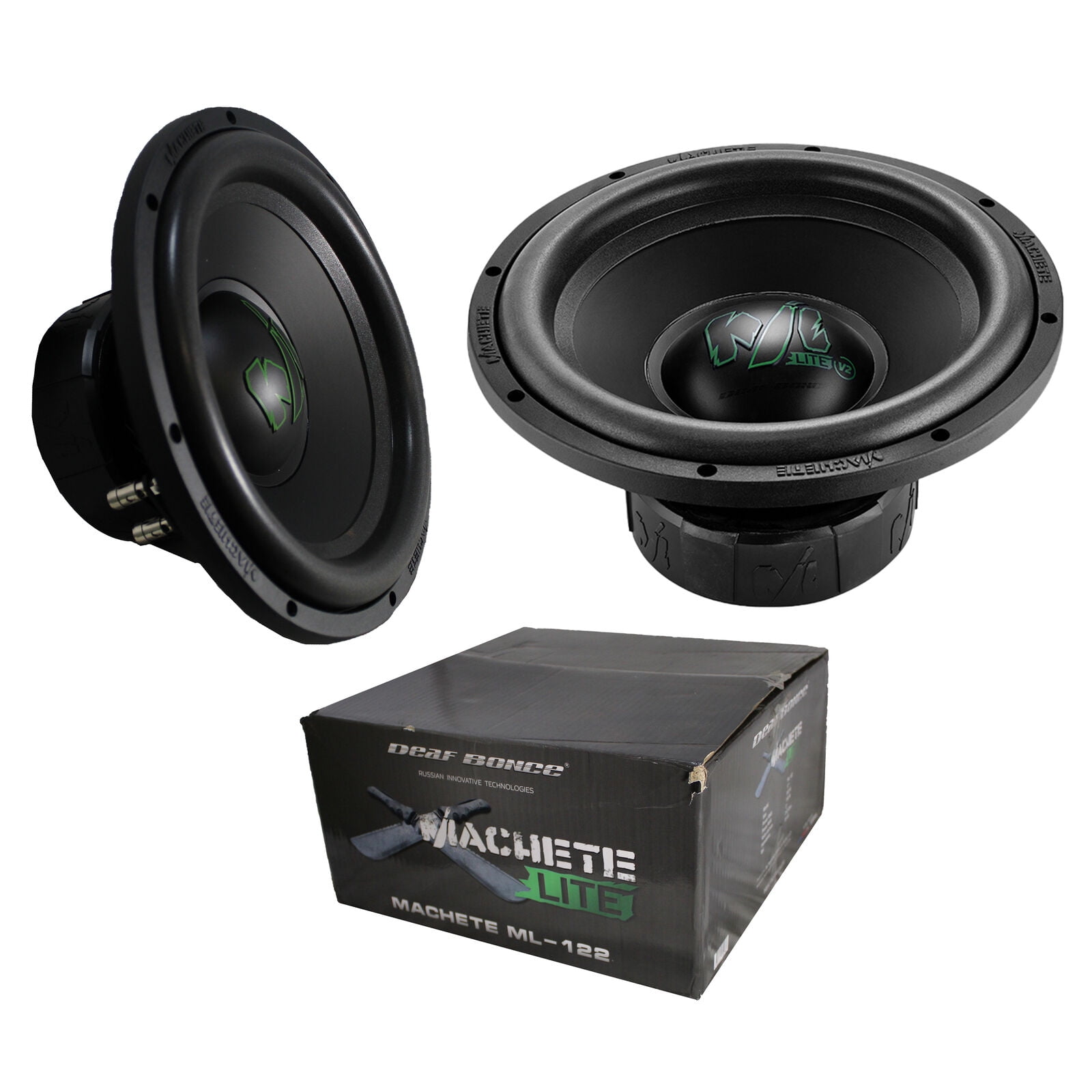 2 x Deaf Bonce Machete Lite ML-122 D2 12" 1400 Watt Dual 2 Ohm Subwoofer New - Walmart.com