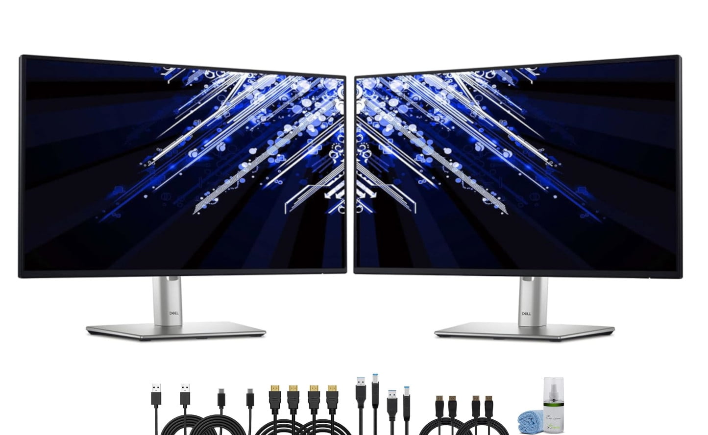 2 x Dell P2225H 22" Full HD, (1920 x 1080) Display, 16:9 IPS, LED ...