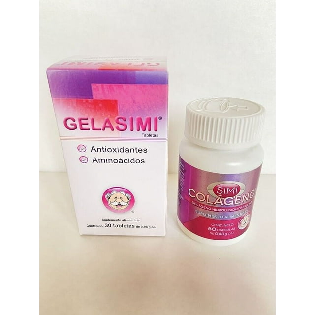 2 x Duo Pack GELASIMI Antioxidante y Aminoácidos y SIMI COLAGENO ...