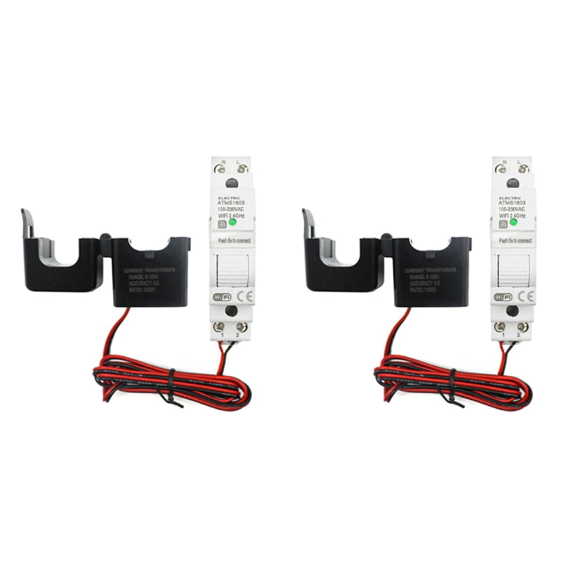 2 x Electricity KWH Meter(50A WIFI)-White - Walmart.com
