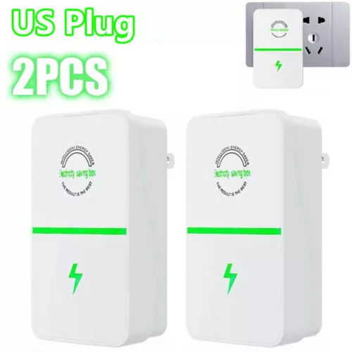 2 x Energy Saving Device New Elon Musk 90V-250V Stop-Watt Energy Saver ...