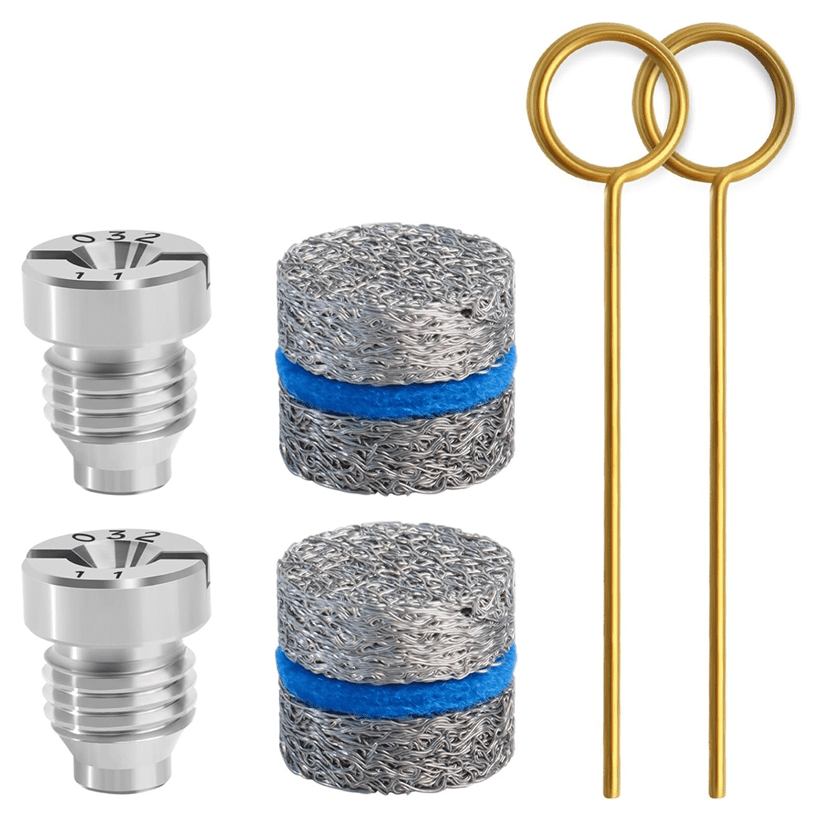 2 x Foam Cannon Orifice Nozzle 2 x Foam Maker Meshes 2 x Cleaning Tools ...