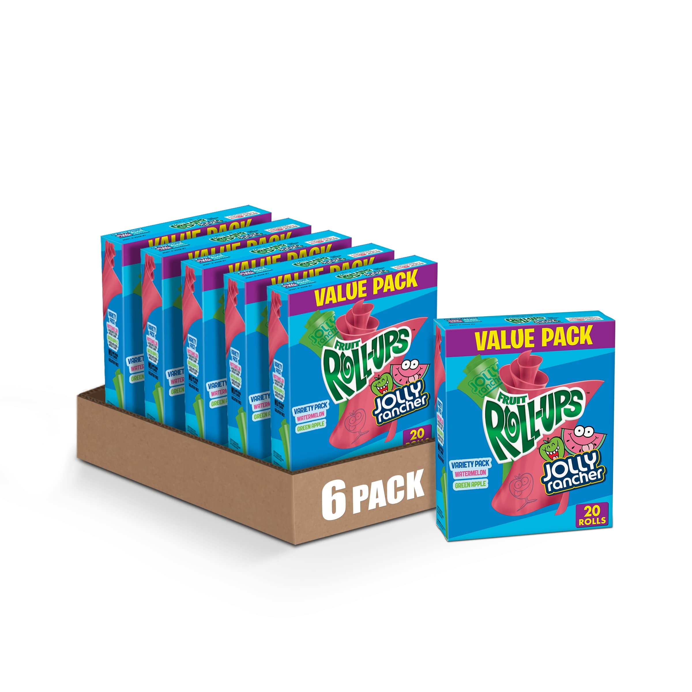 2 x - Fruit Roll-Ups Fruit Flavored Snacks, Jolly Rancher, Variety Pack ...