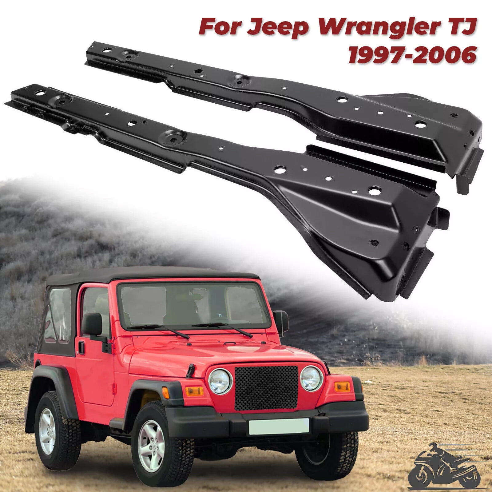 2 x Full Body Mounts Torque Box Floor Supports For 1997-2006 Jeep ...