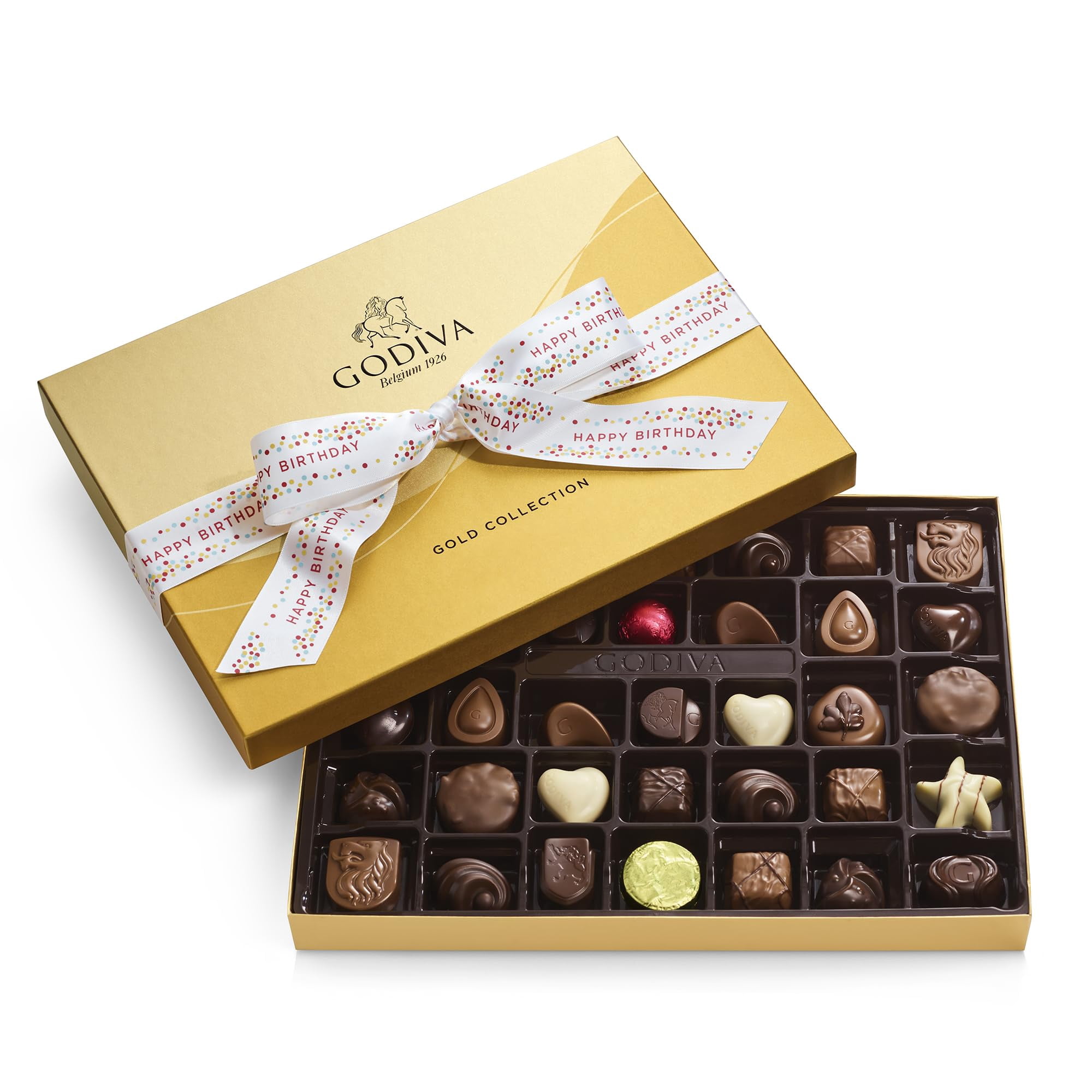 2 x - Godiva Chocolatier Birthday Ribbon 36-Piece Assorted Chocolate ...