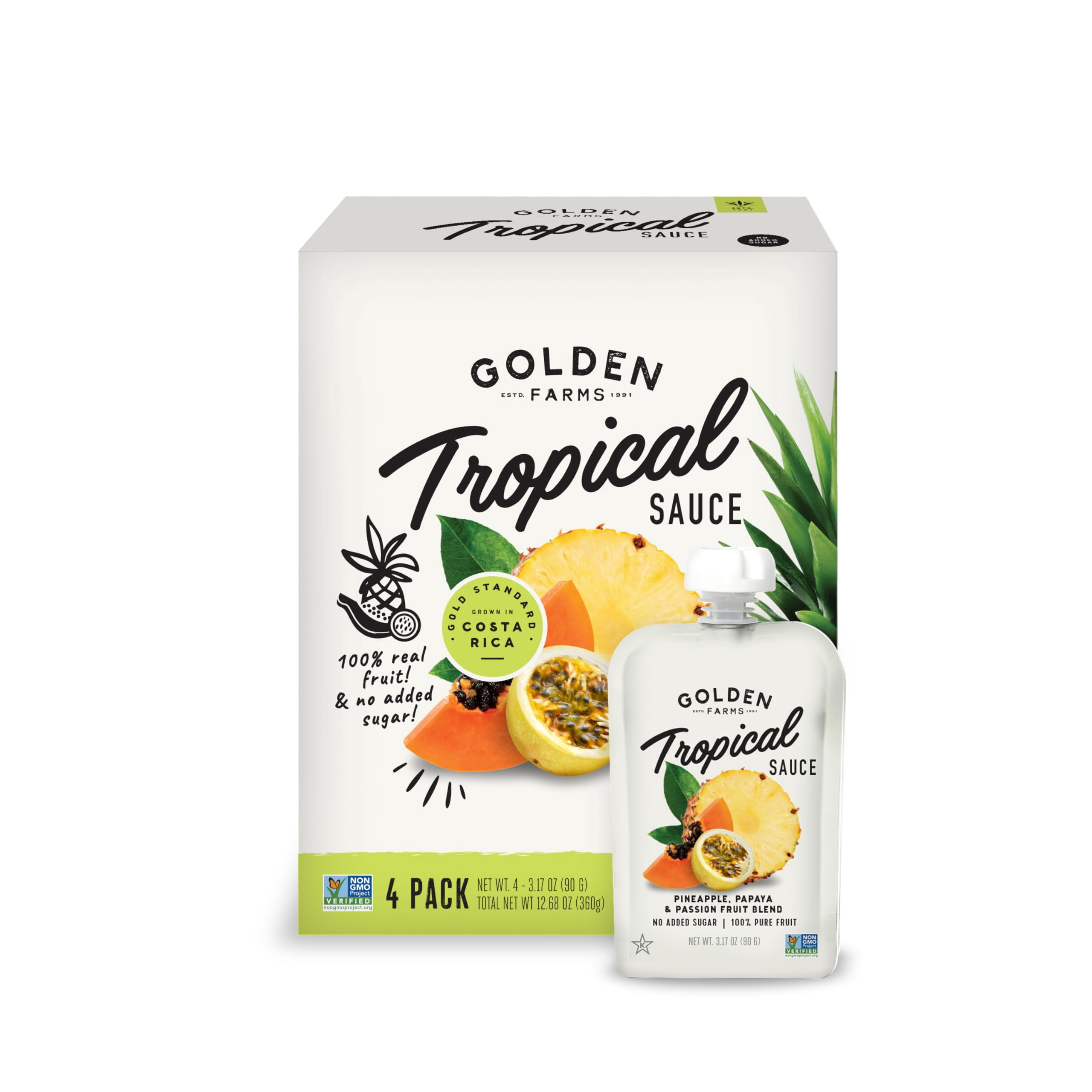 2 x - Golden Farms Tropical Pouches, Low Ingredient Healthy Snacks ...