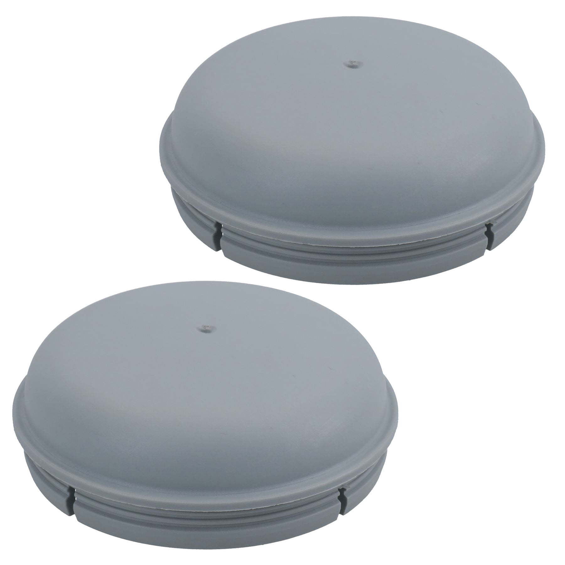 2 x Grey Plastic Hub Cap Grease Dust Bearing Cap 76mm For Ifor Williams ...