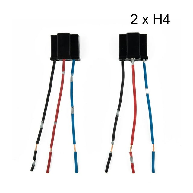 2 x H4 3 Pin Headlight Replacement Repair Bulb Holder Connector Plug ...
