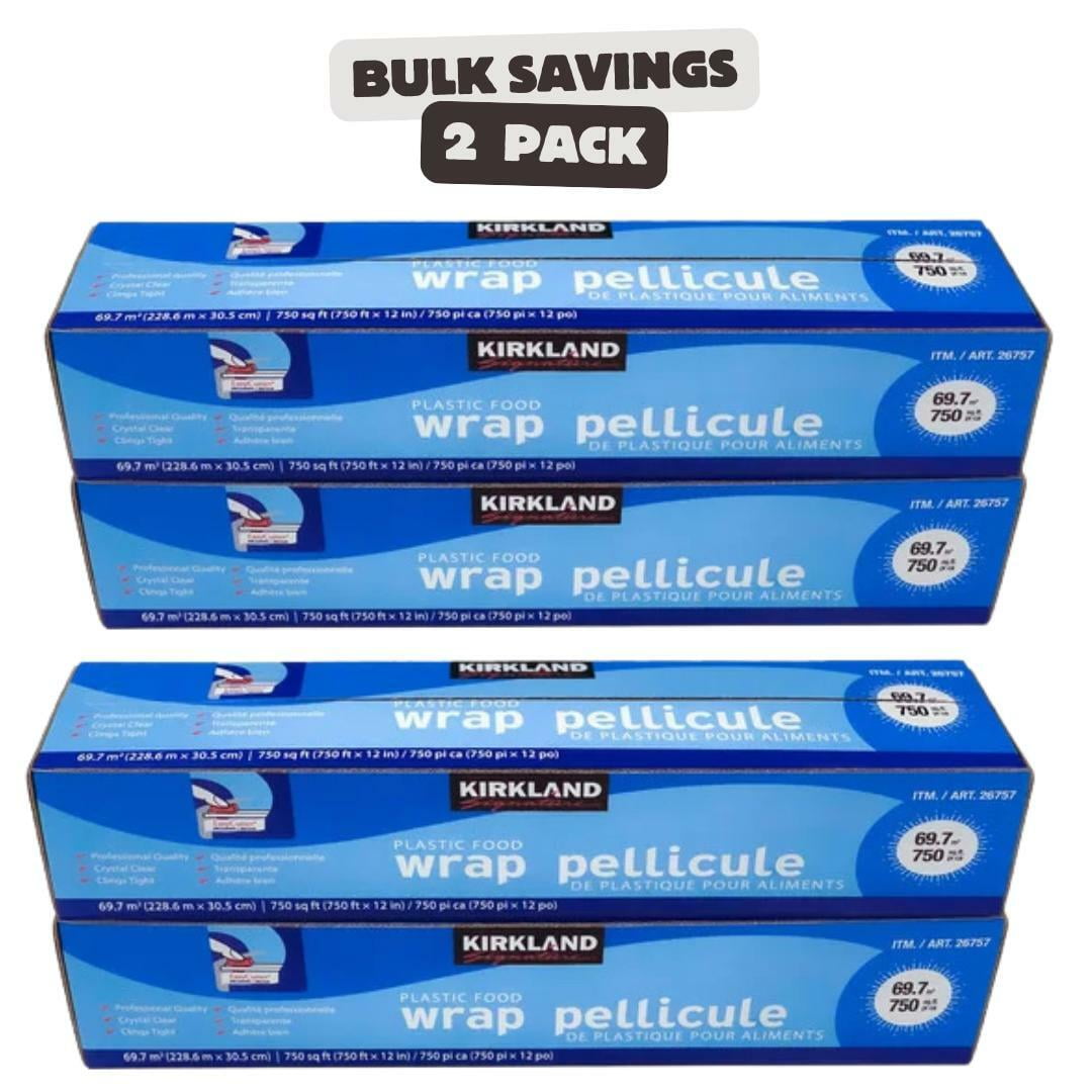 2 x KS Clear Plastic Food Wrap - Walmart.com
