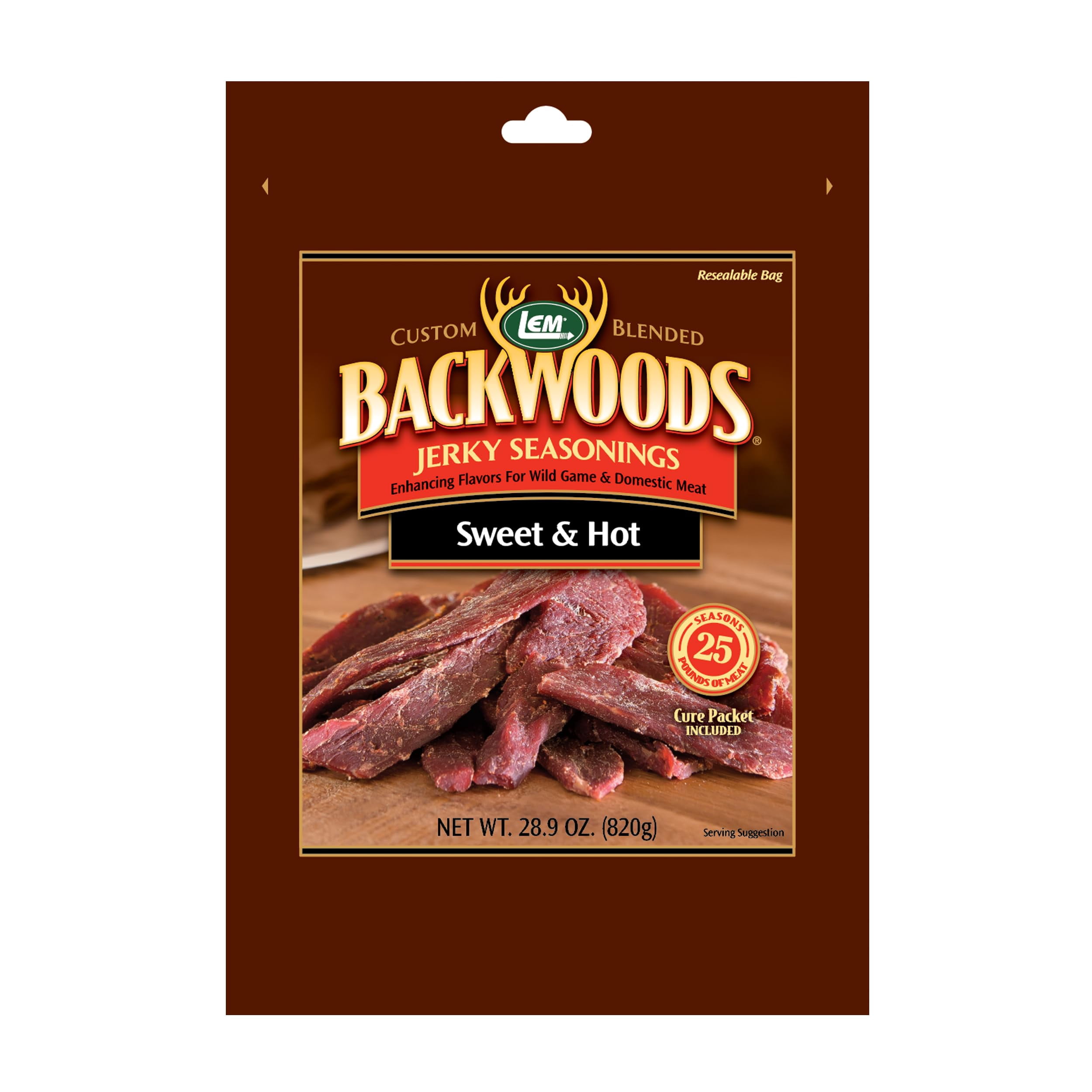 2 x - LEM Products Backwoods Sweet & Hot Jerky Seasoning, Ideal for ...