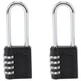 2 x Long shackle padlock-black - Walmart.com