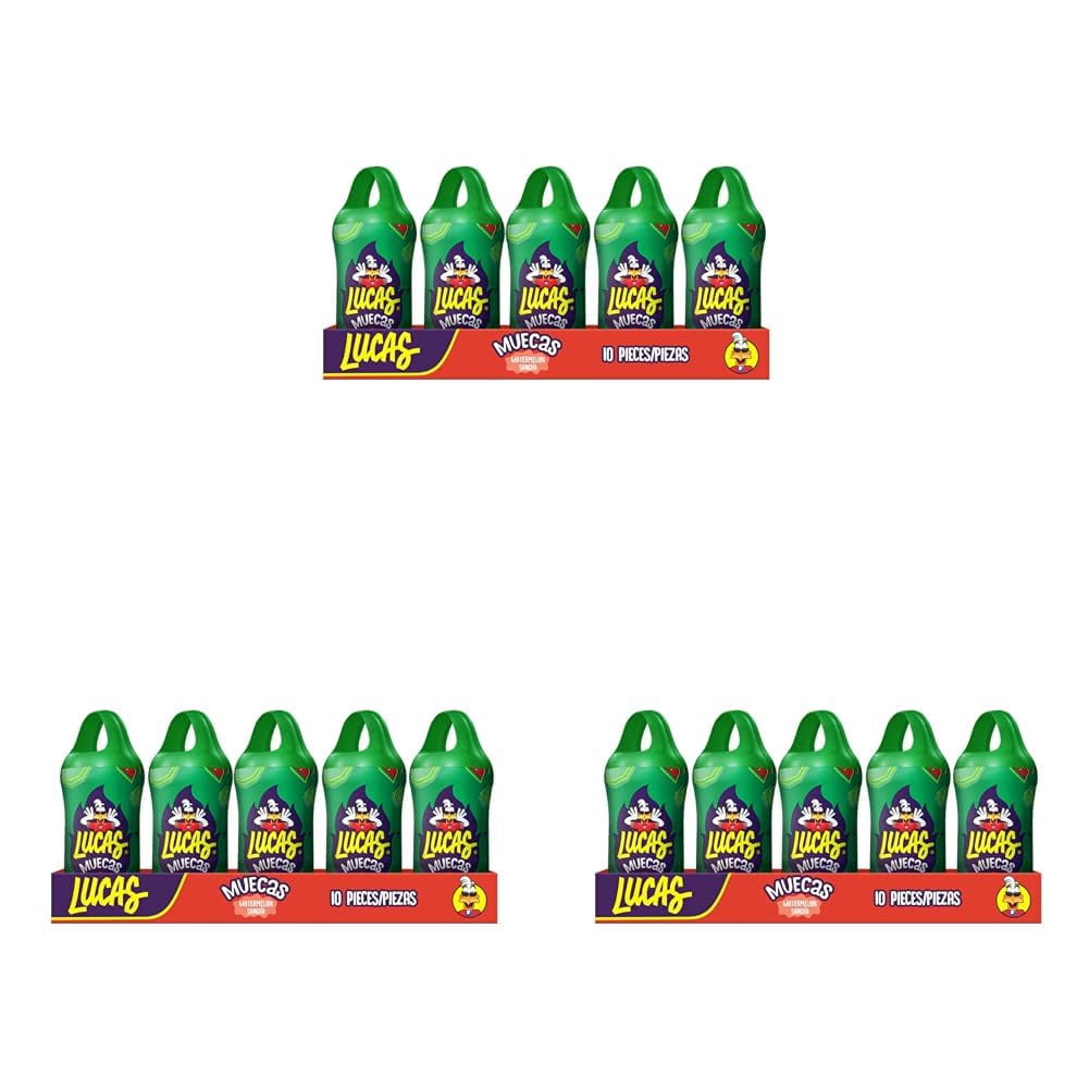 2 x - Lucas Muecas Lollipop Watermelon Flavor Candy, 0.88oz - 10 Pieces ...
