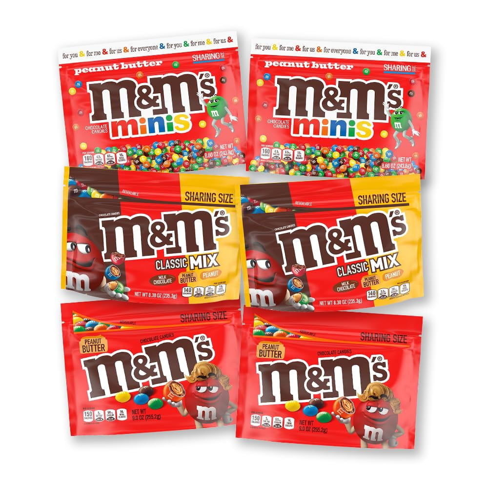 2 x - M&M'S Peanut Butter Chocolate Candy Bundle, Contains Peanut ...