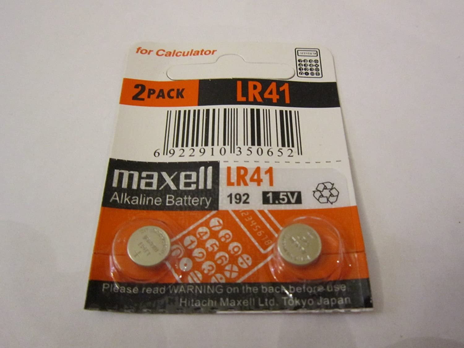 2 x Maxell LR41 /192 / AG3 / V3GA 1.5v Alkaline Button Cell Battery Batteries - Walmart.com