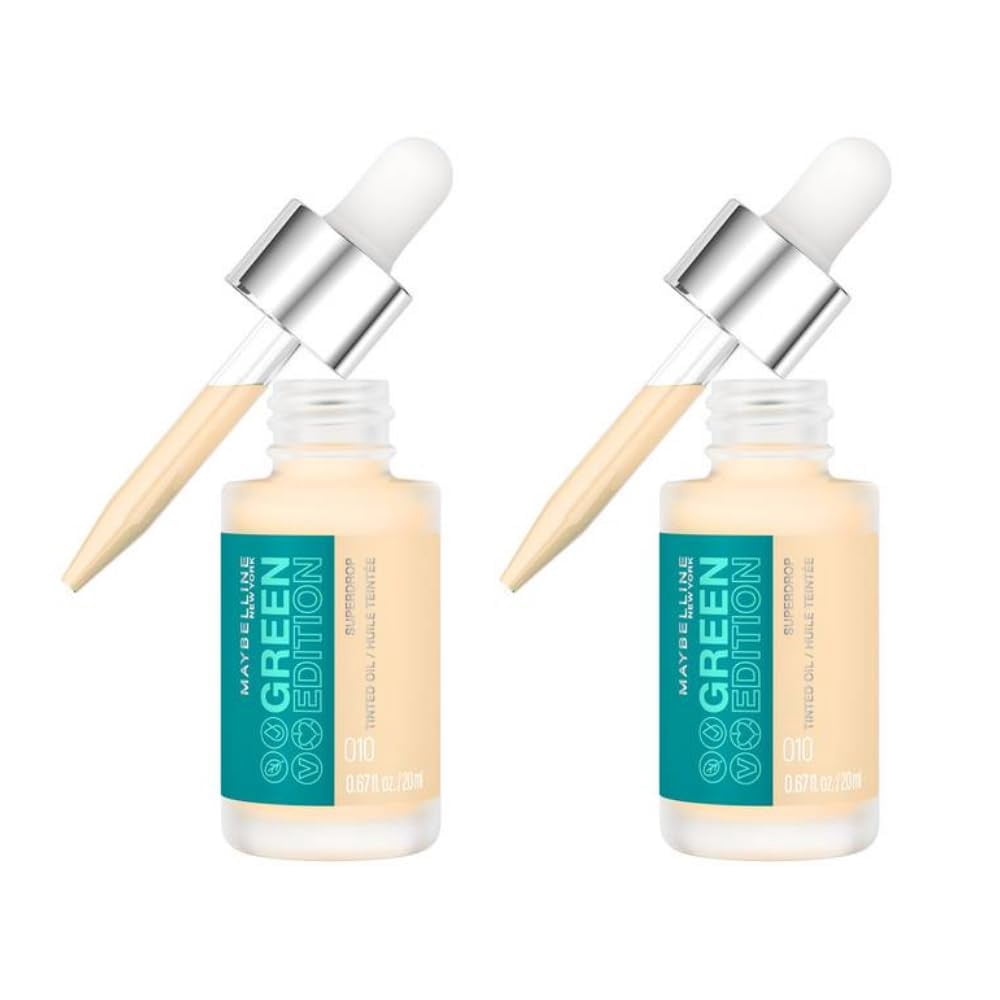 2 x Maybelline New York Green Edition Superdrop Tinted Oil Foundation ...