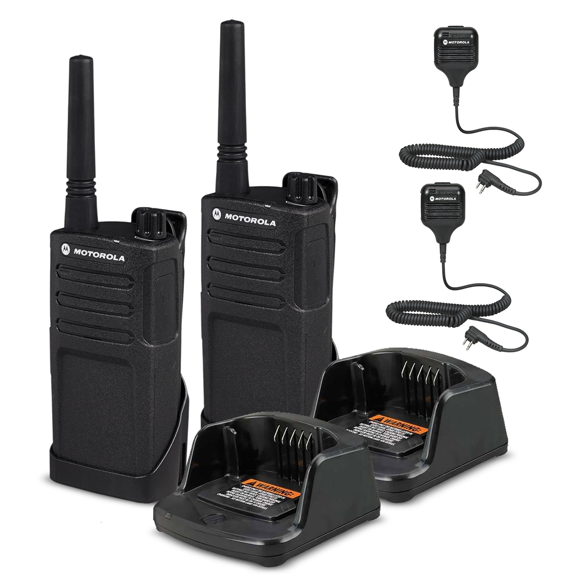 2 x Motorola RMM2050 On-Site 2-Way Radio (RMM2050) + 2 x HKLN4606 ...