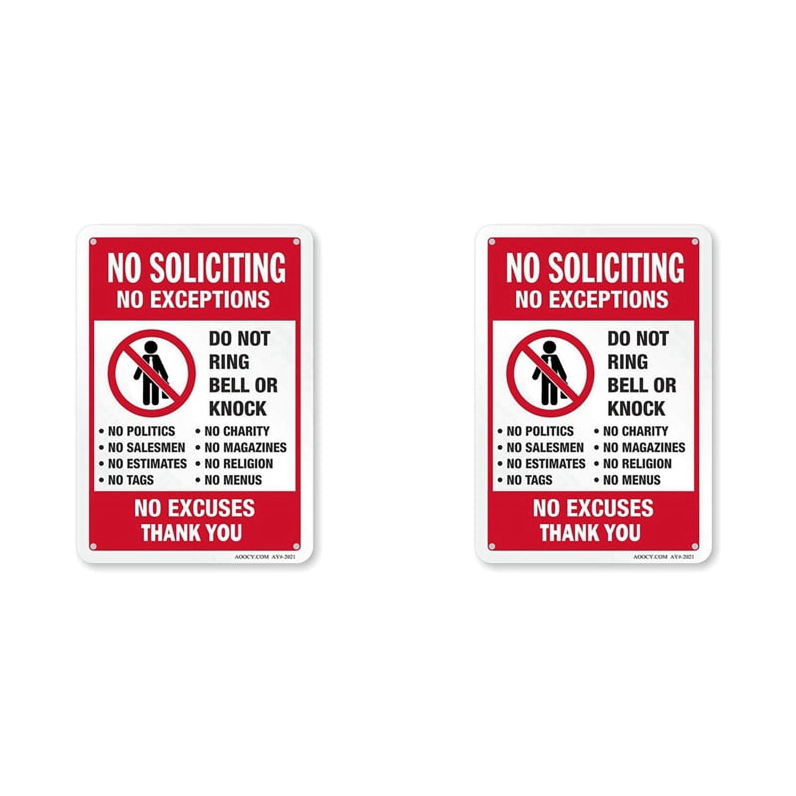 2 x No intrusion sign-As Shown - Walmart.com