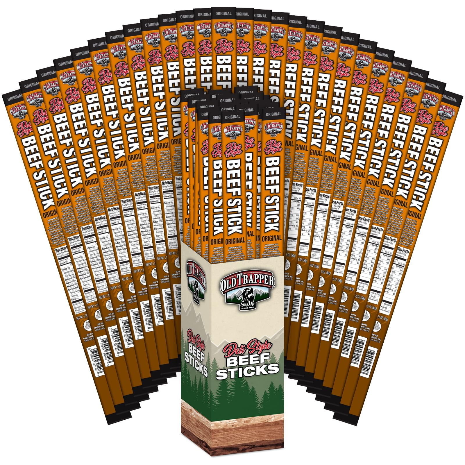 2 x - OId Trapper Original Deli-Style Beef Sticks, 1.75-Ounce ...