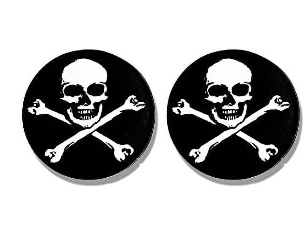 2 x PIC SKULL & BONES - Small, Funny Bikers Motorcycle Helmet, Sticker ...