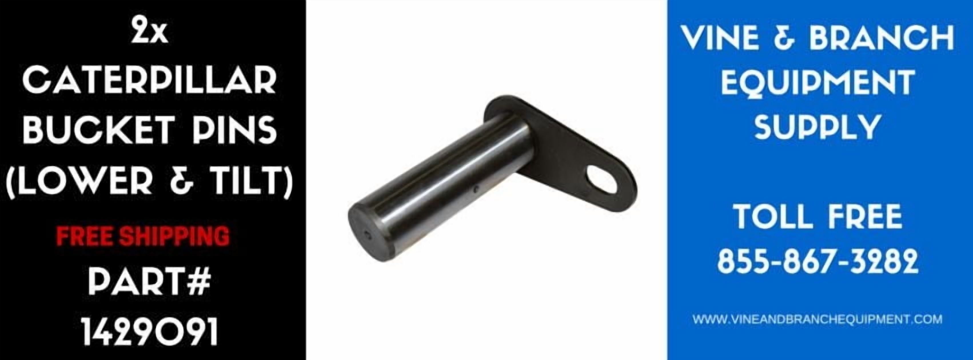 2 x PREMIUM CATERPILLAR BUCKET PINS 272D2 / 256C / 277C2 / 287C / 297D ...