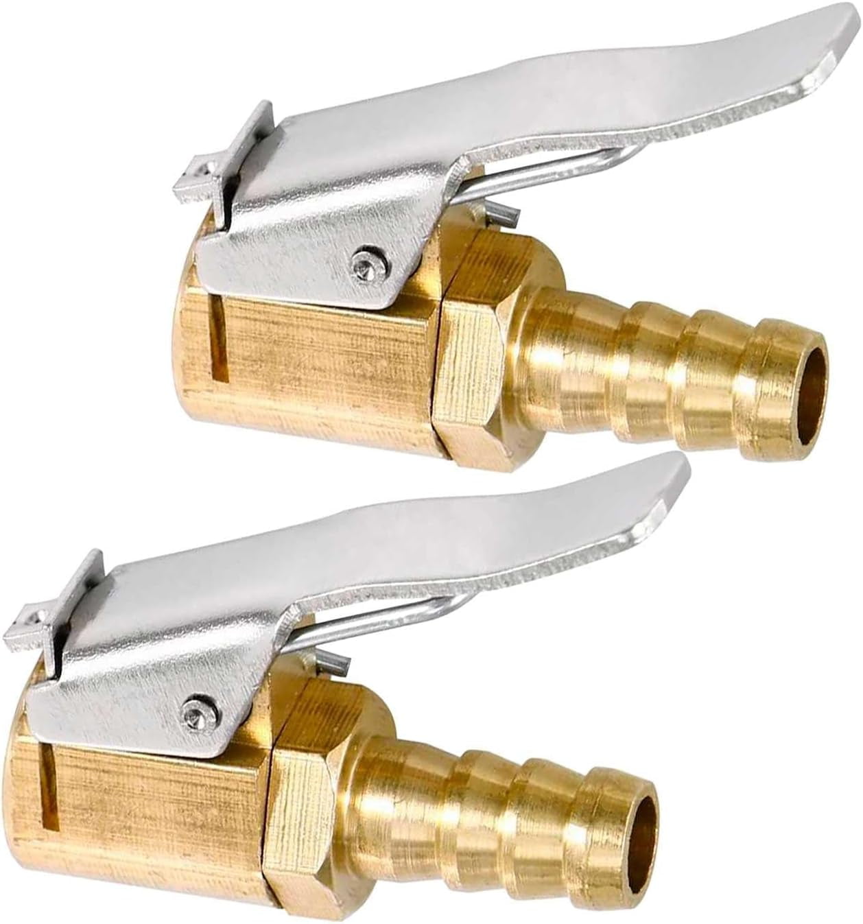 2 x Pneumatic Inflation Nozzle, 8 mm with Head Clip Clamp Fixing ...