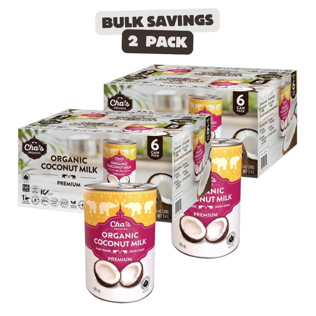 2 x Premium Organic Coconut Milk, 6 cans each - Walmart.com