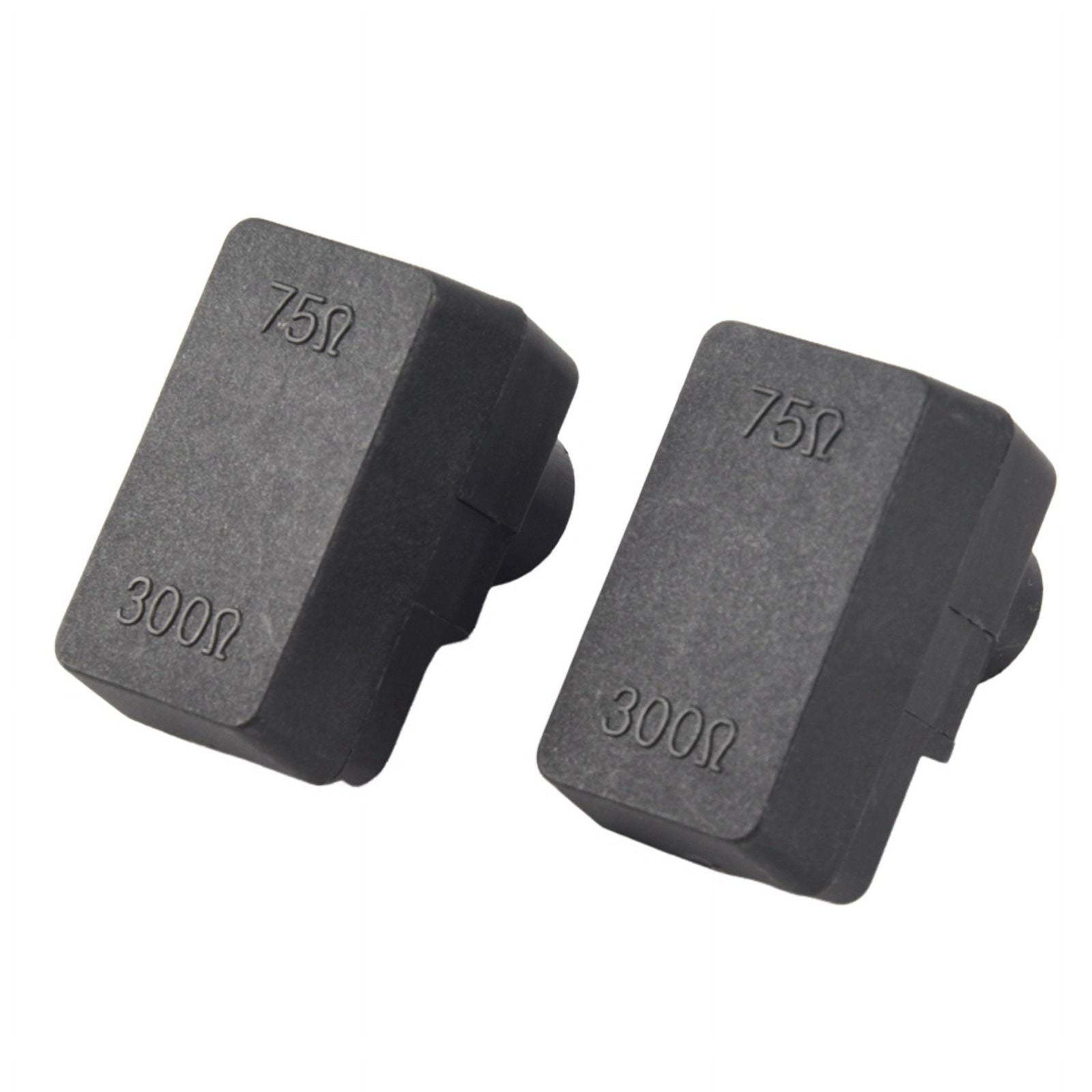 2 x Push-On Antenna Matching Transformer 300/75 Ohm TV F Coax Adapter ...