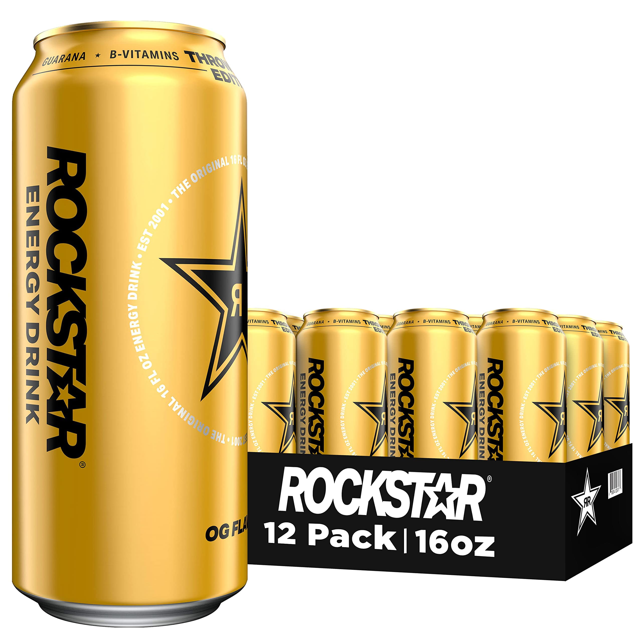 2 x - Rockstar Energy Drink, Throwback Edition: O.G., 16 Fl Oz (Pack of ...