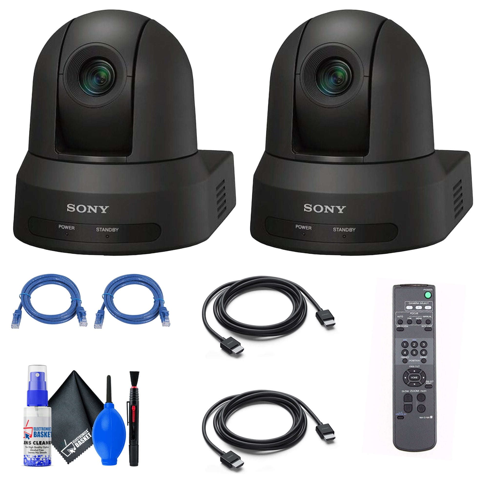 2 x Sony SRG-X40UH 4K/HDMI/USB Optical 40x Zoom PTZ Camera with PoE+ (Black) (SRG-X40UH/B) + 2 x ...