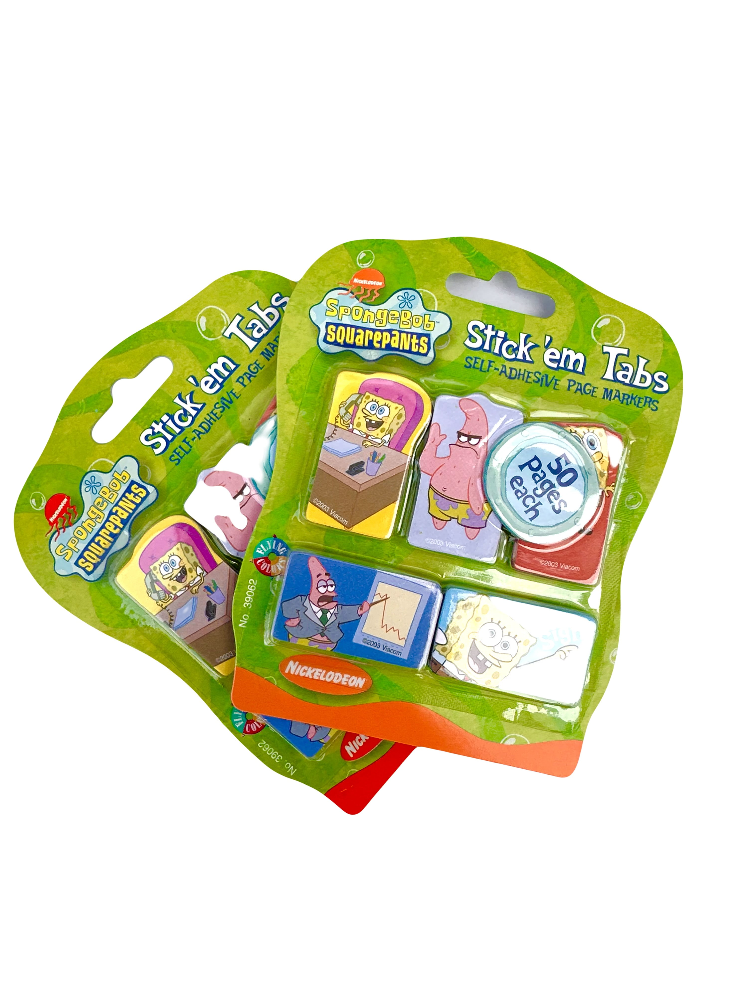 2 x Spongebob Squarepants Small Stick'em Tabs Set (5 Pads, 100pg/each ...